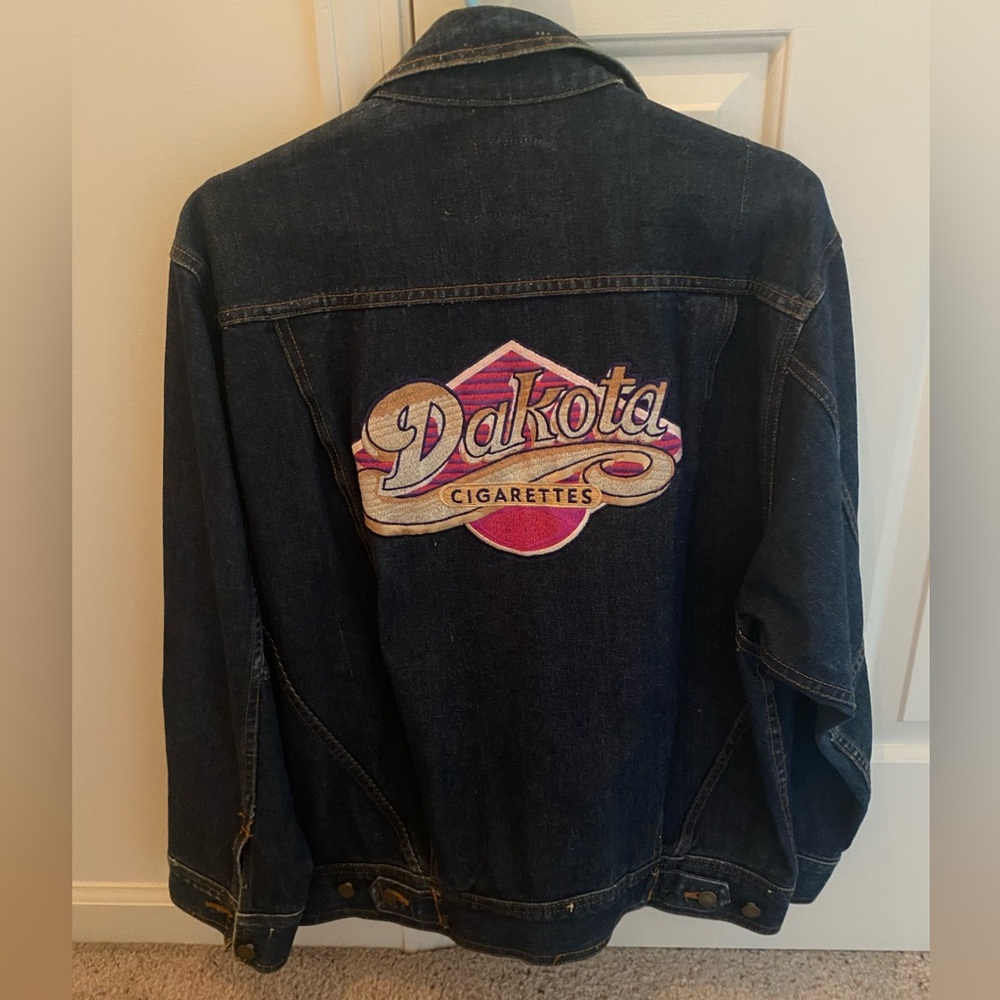 Vintage Dakota Cigarettes Denim Jacket Size Large - Gem